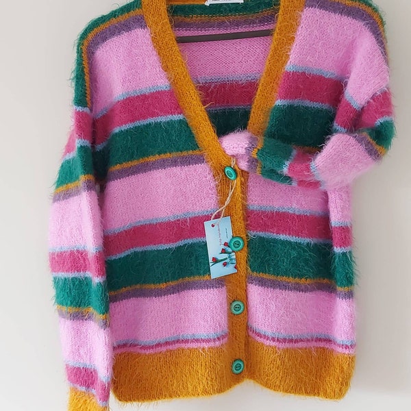 Colorful Cardigan - Etsy
