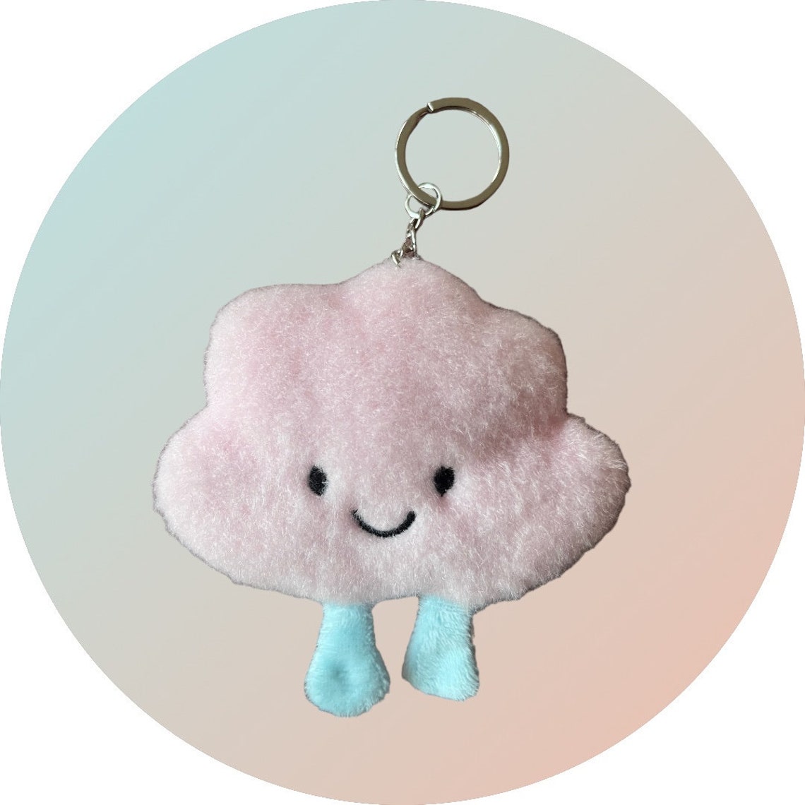Pink Plush Keychain - Etsy