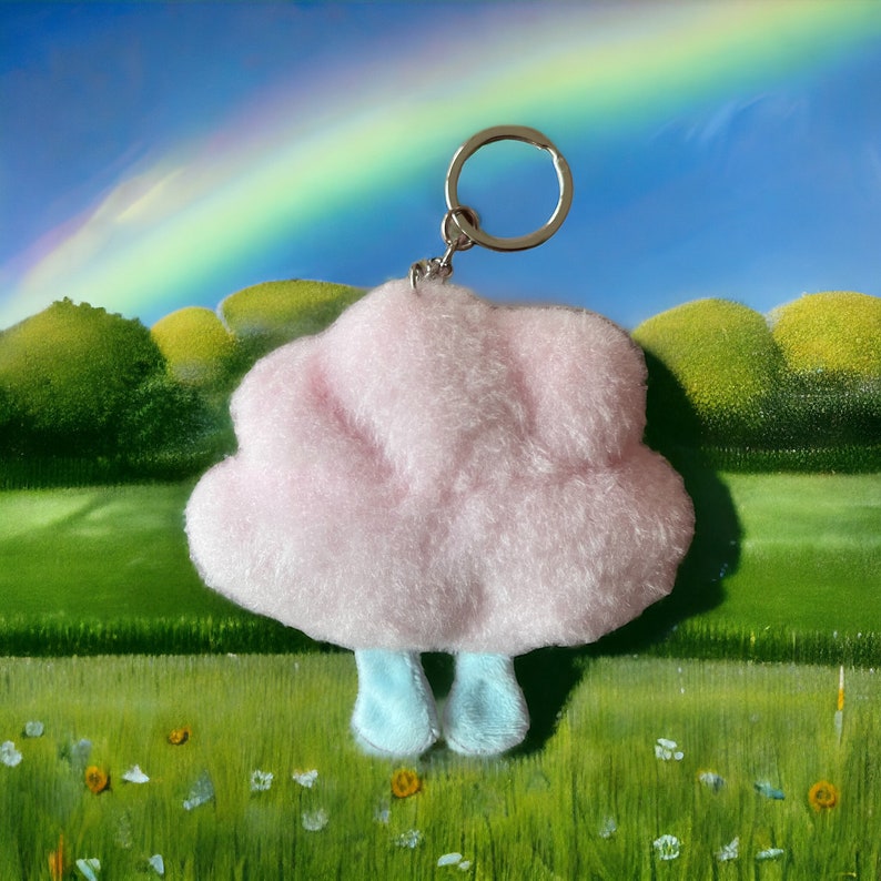 Pink Plush Keychain - Etsy