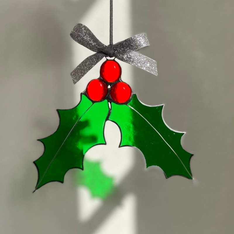 Stained Glass Holly - Etsy