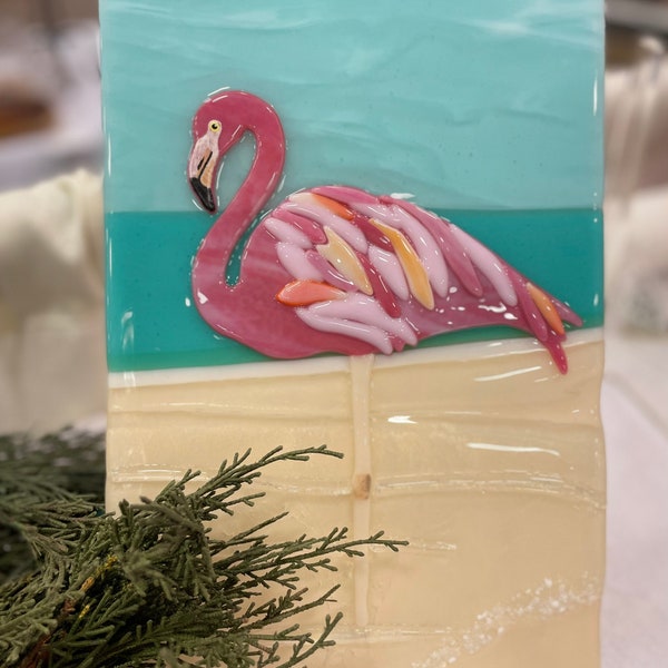 Flamingo Glass Art - Etsy