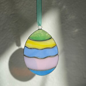 Stained Glass Easter Egg Suncatcher, Stained Glass Easter Lily ...