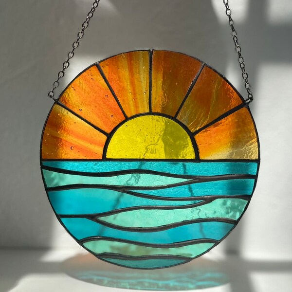 Stained Glass Sunset - Etsy