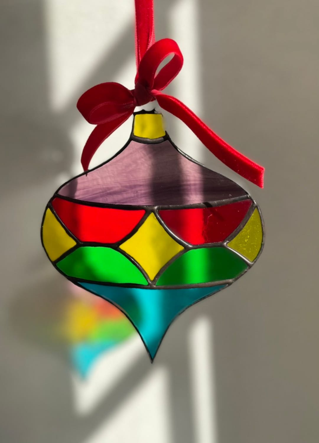 Stained Glass Ornament, Stained Glass Christmas Window Ornament ...