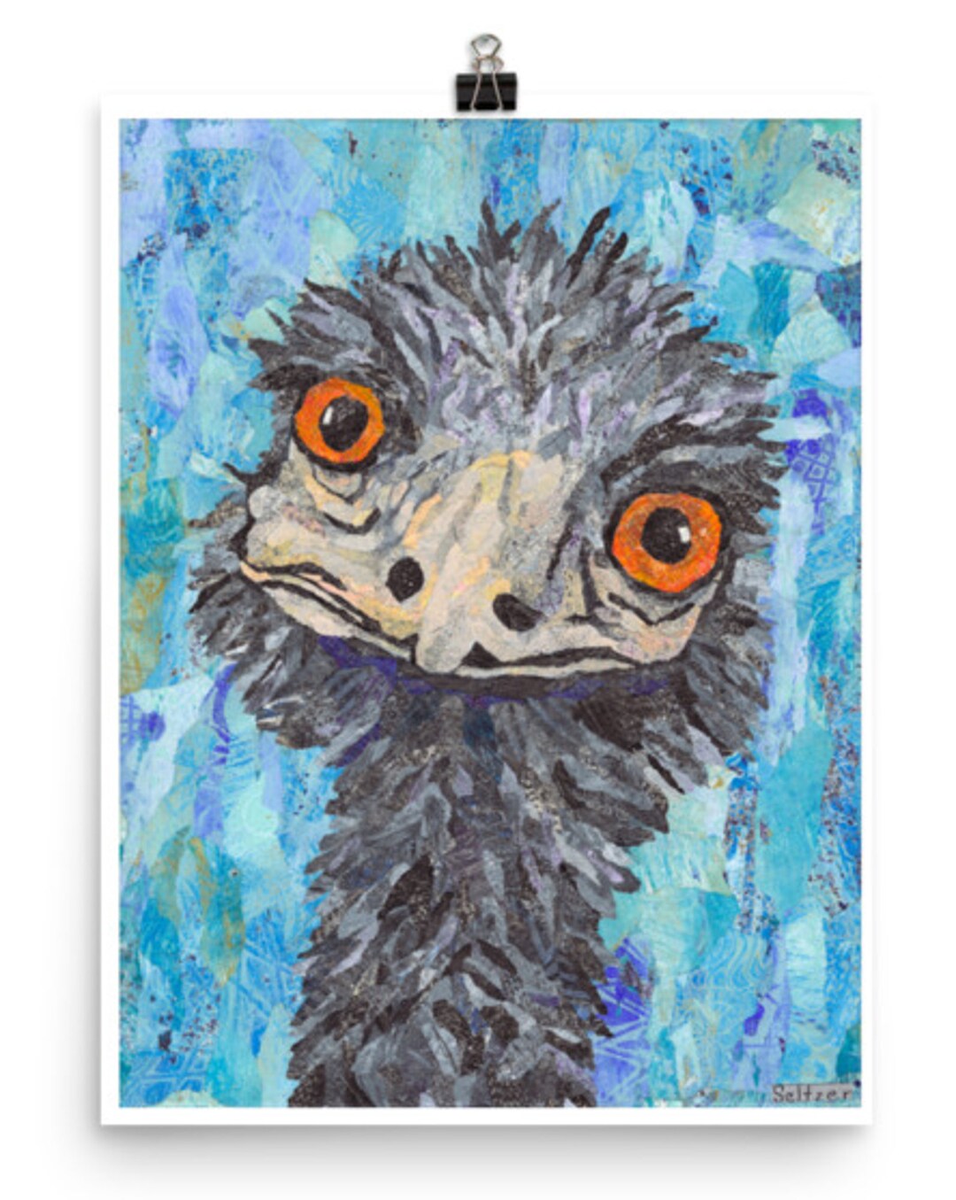 Ostrich Print, Ostrich Wall Art, Ostrich Nursery Art, Animal Art, Bird ...