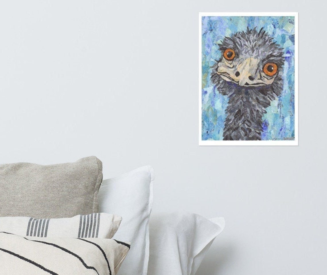 Ostrich Print, Ostrich Wall Art, Ostrich Nursery Art, Animal Art, Bird ...