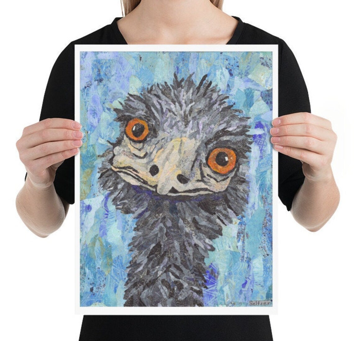 Ostrich Print, Ostrich Wall Art, Ostrich Nursery Art, Animal Art, Bird ...