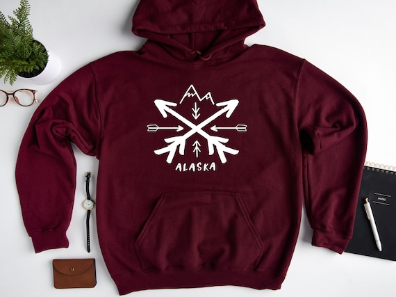 Alaska Hoodie Alaska Gift Alaska Vacation Sweatshirt Alaska | Etsy
