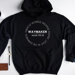 Waymaker Hoodie, Religious Hoodie, Christian Hoodie, Bible Verse Hoodie ...