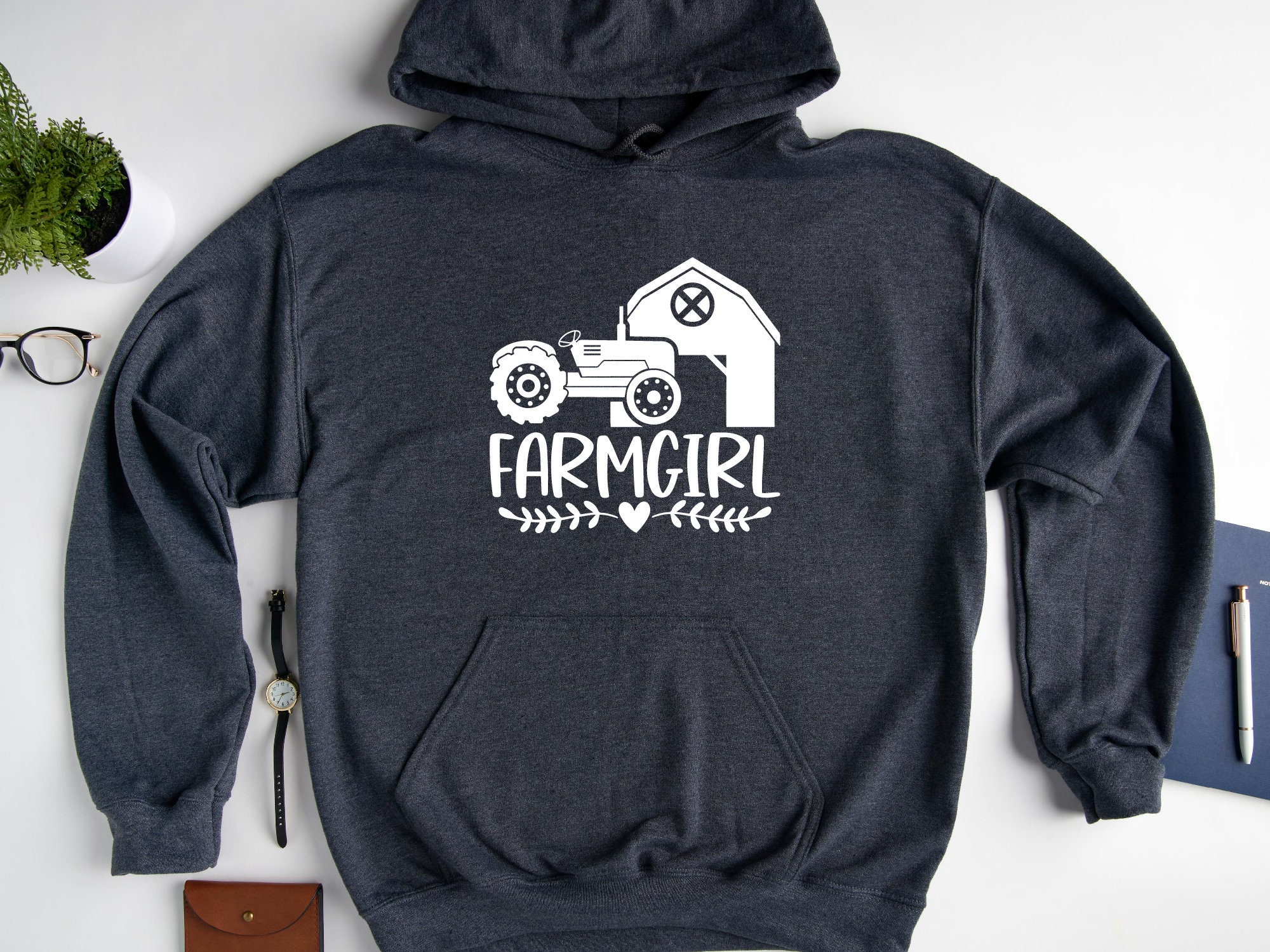 Farm Girl Hoodie, Country Girl Sweatshirt, Gift for Farm Girl, Tractor ...