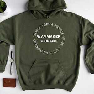 Waymaker Hoodie, Religious Hoodie, Christian Hoodie, Bible Verse Hoodie ...