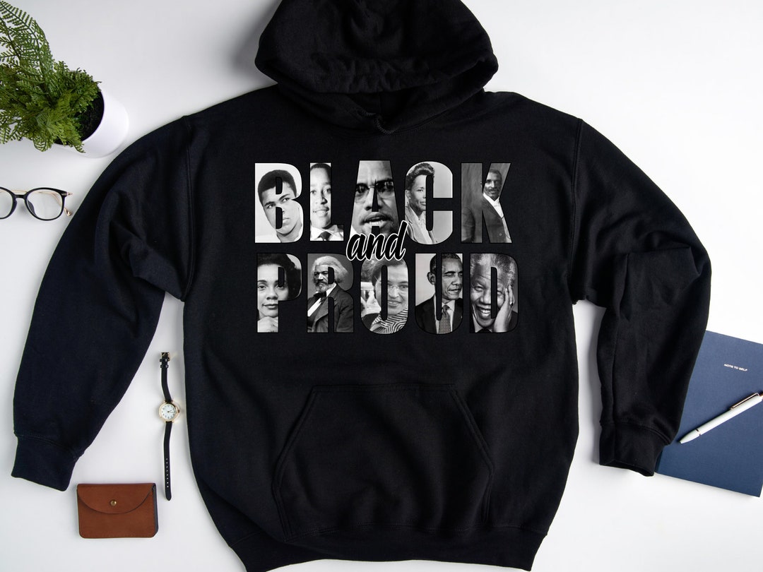 Black and Proud Hoodie, Black Lives Matter Hooded Sweatshirt, BLM ...