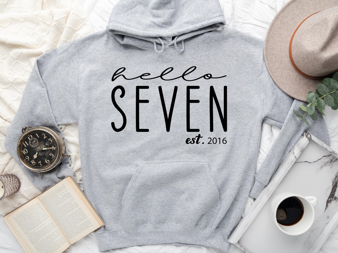 Hello Seven Hoodie 7th Birthday Hoodie Seven Birthday - Etsy