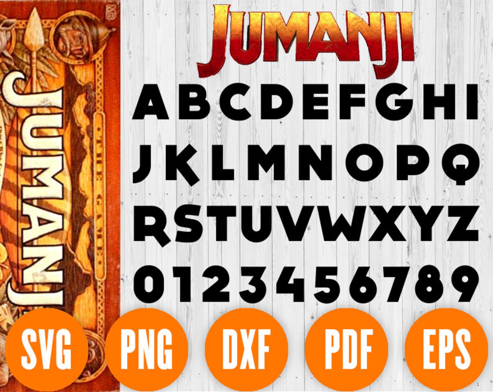 Jumanji Font SVG Jumanji Alphabet Jumanji Letters Jumanji | Etsy UK