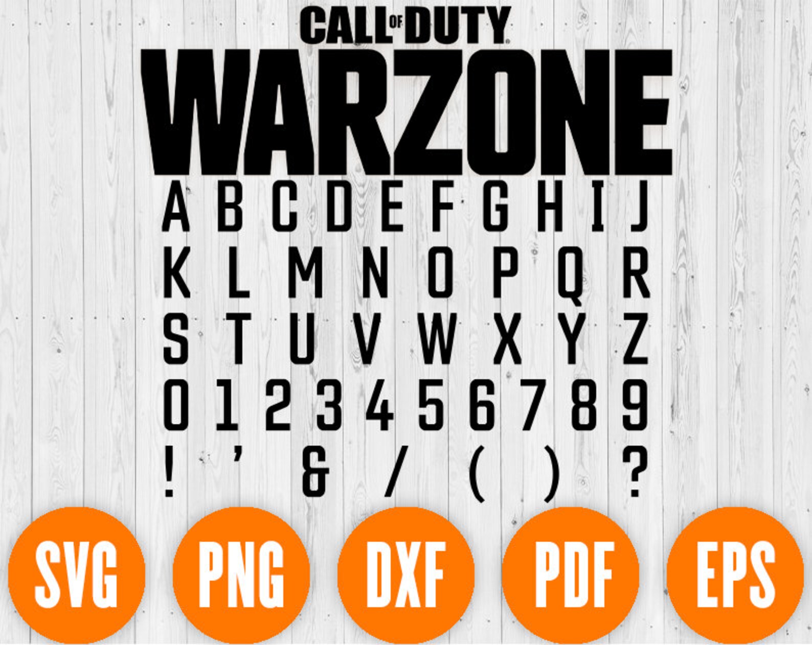 COD Warzone Font SVG Warzone Alphabet Warzone Letters | Etsy