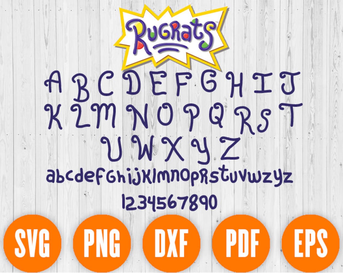 Rugrats Font SVG rugrats alfabeto rugrats letras rugrats | Etsy