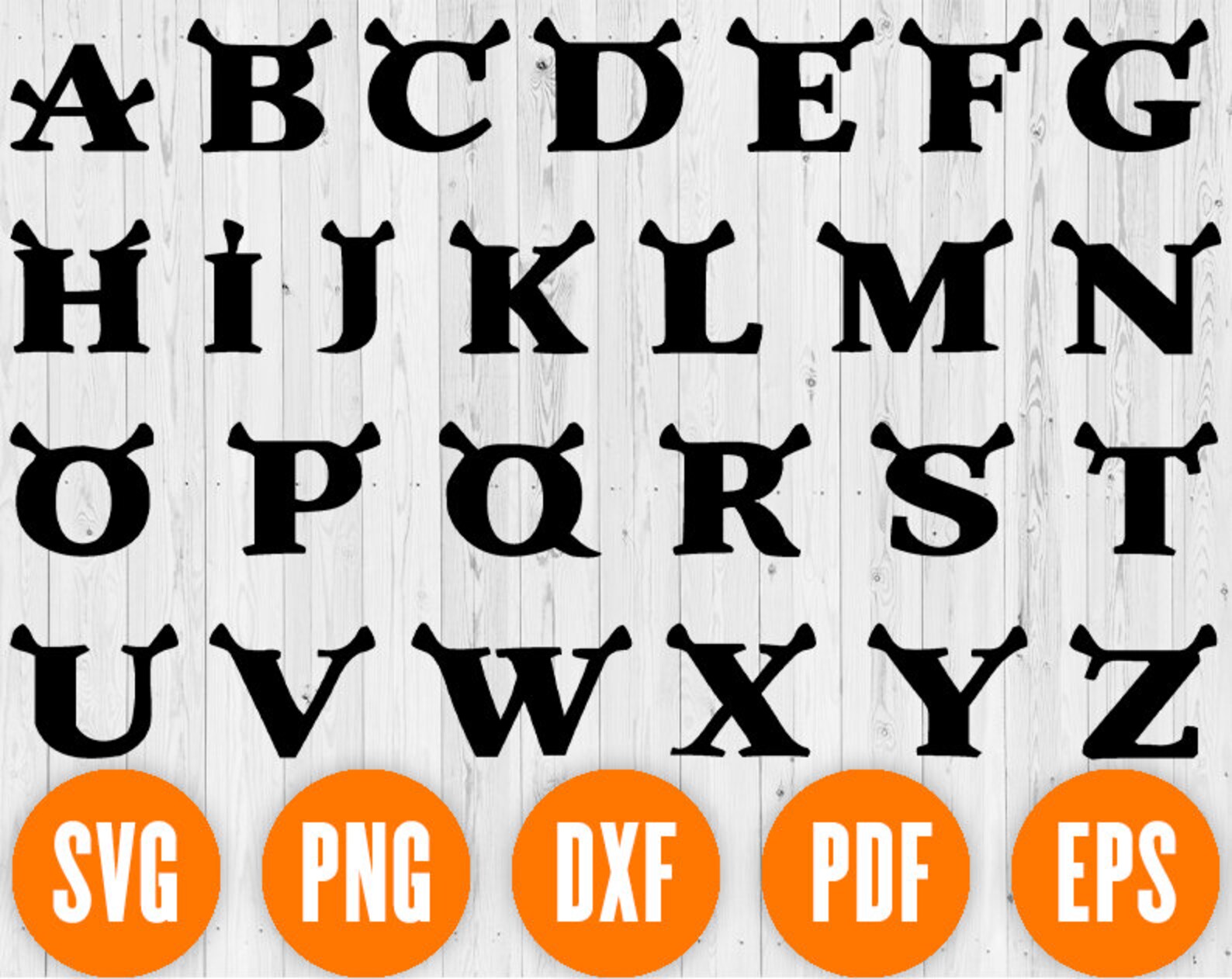 Shrek Font SVG Shrek Alphabet Shrek Letters Shrek Vector | Etsy