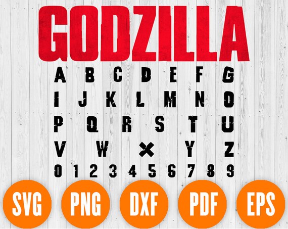 Godzilla Font SVG Godzilla Alphabet Godzilla Letters | Etsy