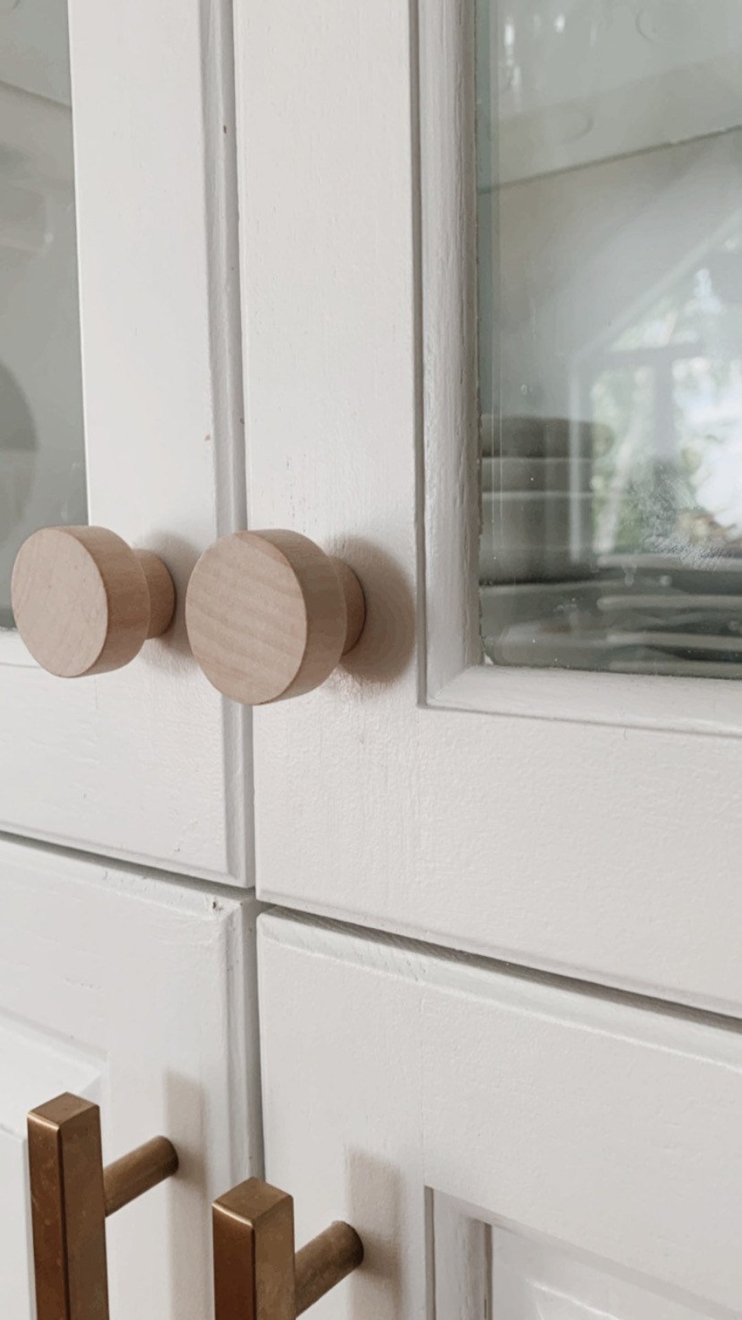 10 Natural Wood Cabinet Knobs Drawer Pulls Kitchen and Bathroom - Etsy