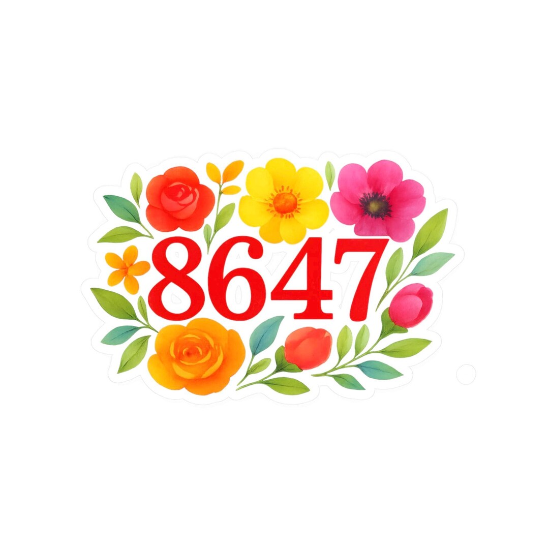 Vinyl Decal, 8647 Bumper Sticker Design - Kiss-cut Decal, Car Decal ...
