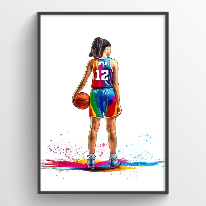 Girls Basketball Gifts Personalised Girl Basketball Player Basketball ...
