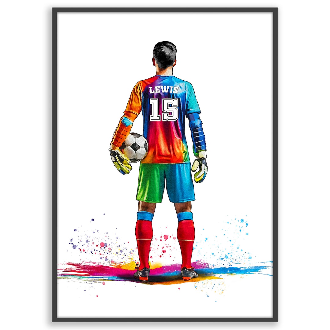 Personalised Goalkeeper Gift Football Gifts for Boys Goalie Print ...