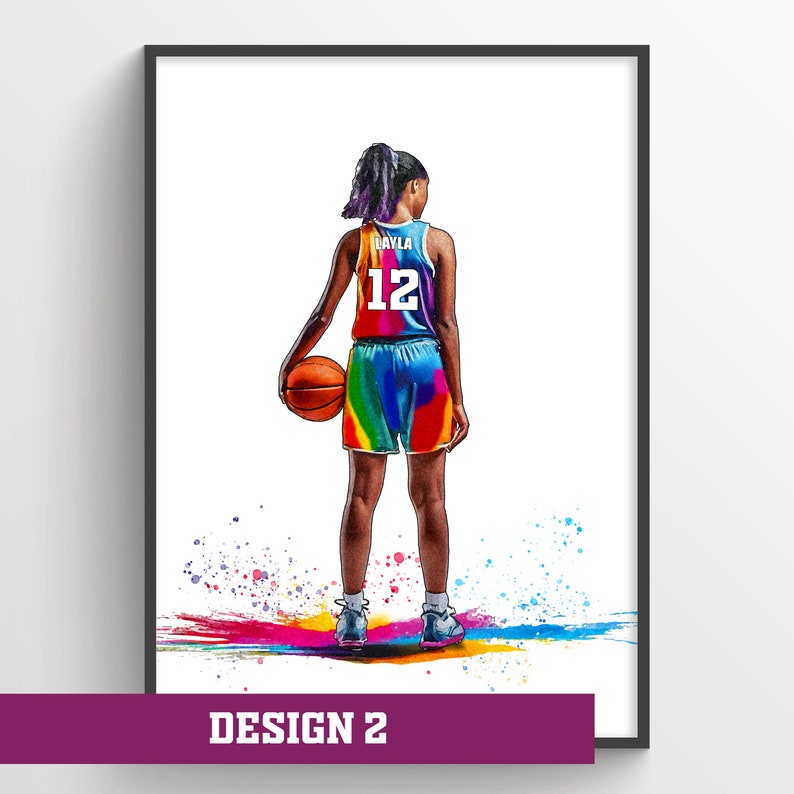 Girls Basketball Gifts Personalised Girl Basketball Player Basketball ...
