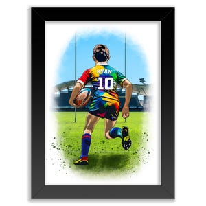 Personalised Rugby Player Gift Rugby Gifts for Boys Rugby Wall Art ...