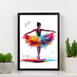 Personalised Ballet Dancer Gift Dance Gift Ballerina Art - Etsy Canada