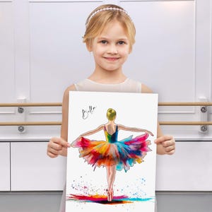 Personalised Ballet Dancer Gift Dance Gift Ballerina Art Print Ballet ...