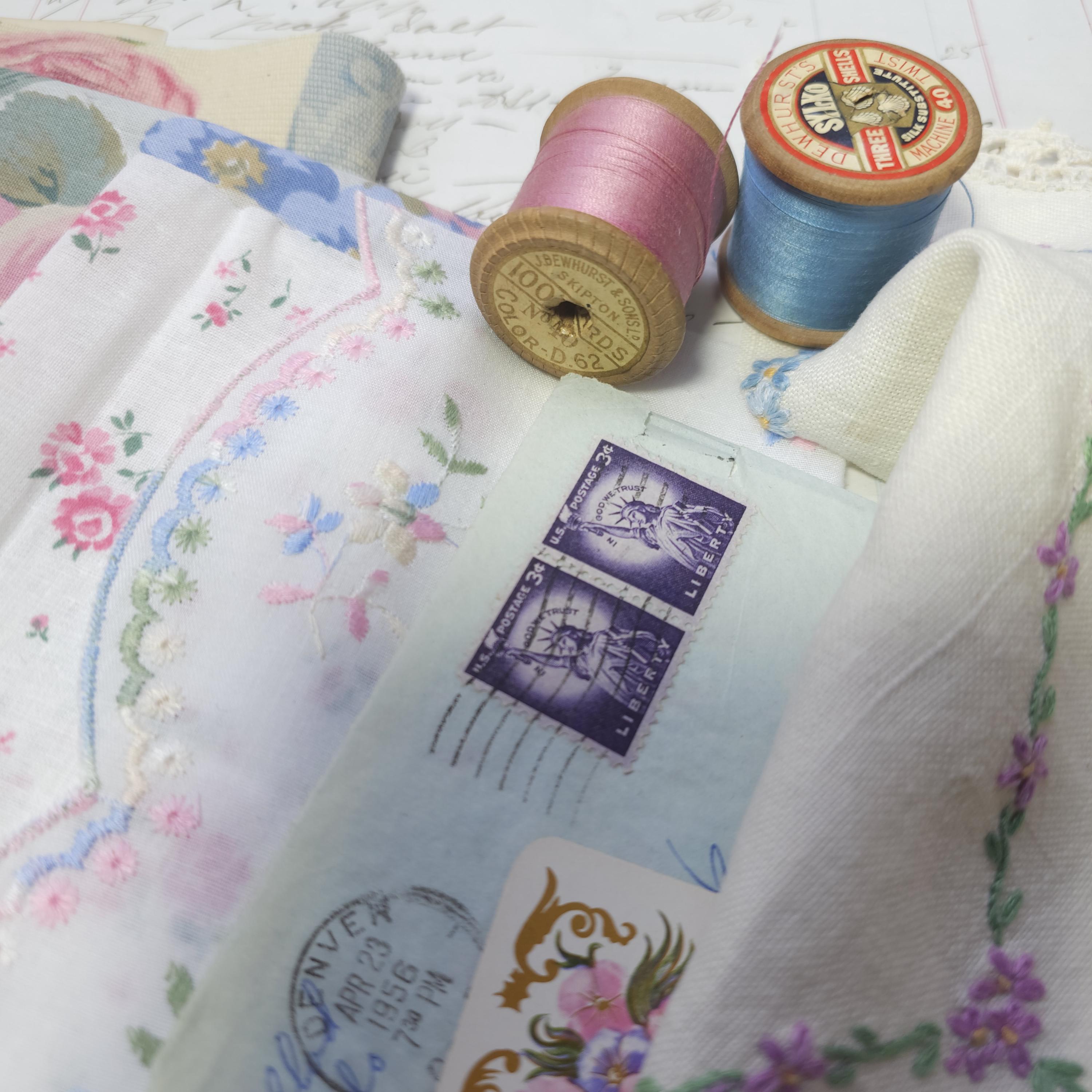 Vintage French and Other Vintage Fabric, Antique Ephemera, Antique ...