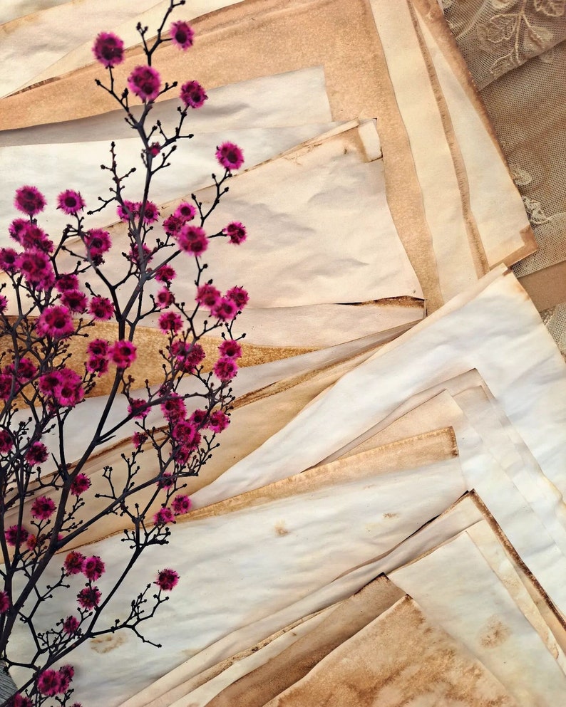 Tea/coffee Dyed Paper - A4 Size | Vintage, Aged, Antique Style Paper ...