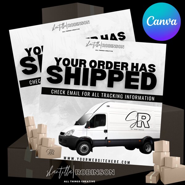 Order Has Shipped Flyer Template - Etsy