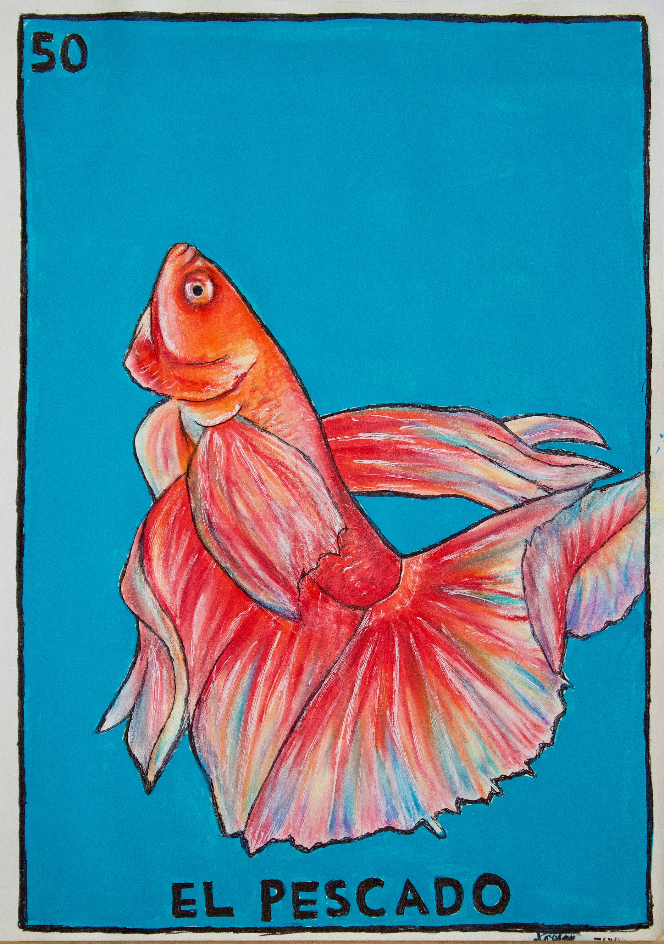 El Pescado (la Loteria) - Print - Etsy