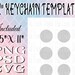 2inch Circle Keychain Template, Sublimation Template, PNG PDF PSD Svg 2 ...