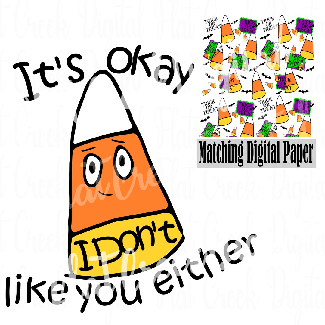 Funny Halloween PNG: Candy Corn, Matching Digital Paper (digital ...