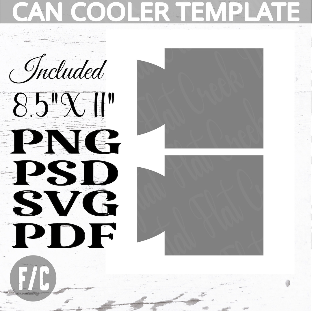 Can Cooler Template, Sublimation Template, Bottle Cooler Template, Beer ...