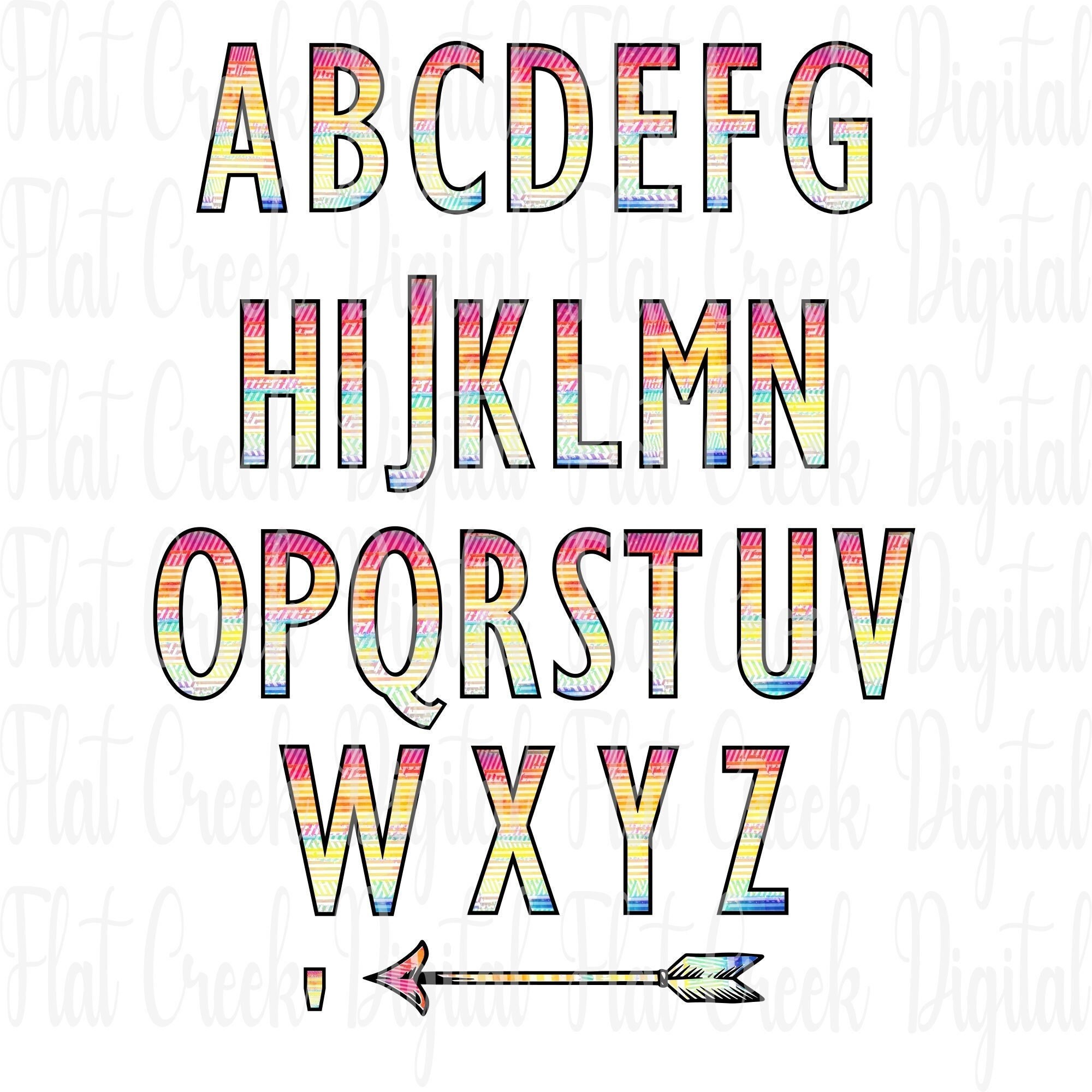 Alphabet Letters With Pattern Alphabet PNG With Extra Images - Etsy