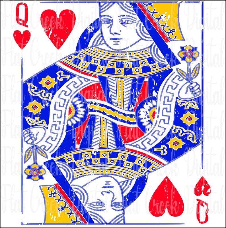 Vintage Queen of Hearts PNG: Vegas Poker Image (digital Download) - Etsy
