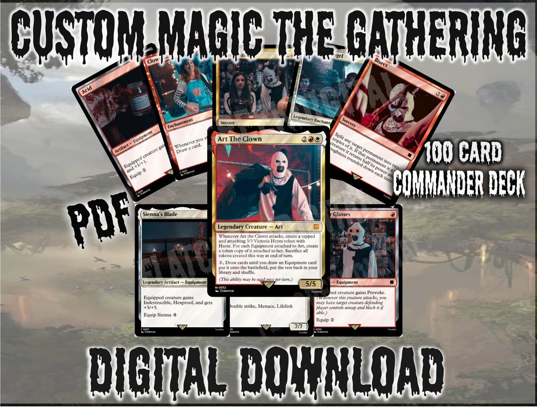Terrifier (art the Clown) Custom Magic Commander Deck Digital Download ...