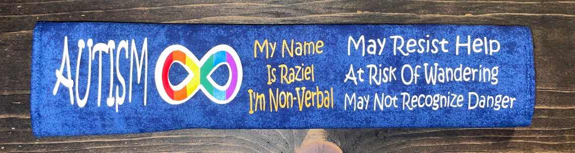 Neuro Diversity Information Seat Belt Cover - Etsy