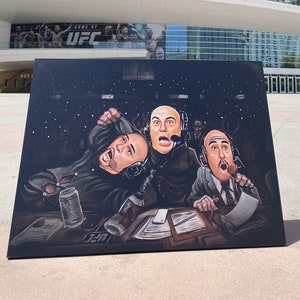 The UFC Announcer Crew Reaction Joe Rogan Canvas Wall Art Wall Decor - Etsy