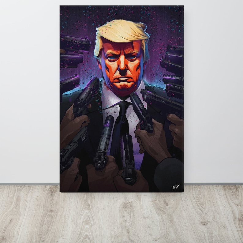 Donald Trump John Wick Maga 45th President USA Canvas Art Wall Decor - Etsy
