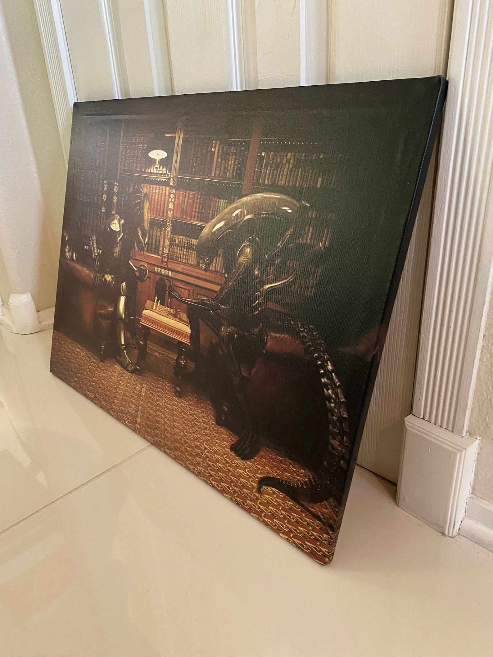 Alien Vs. Predator Playing Chess Canvas Print - Etsy