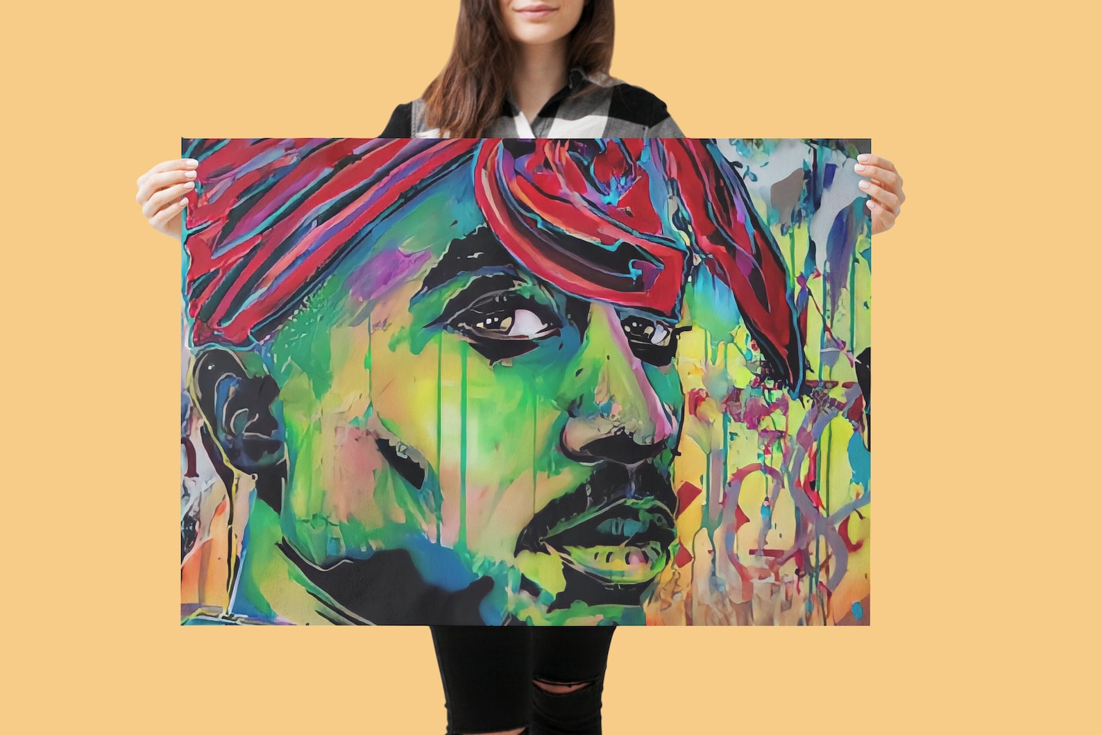 Tupac Shakur Graffiti Custom Art Canvas Print - Etsy