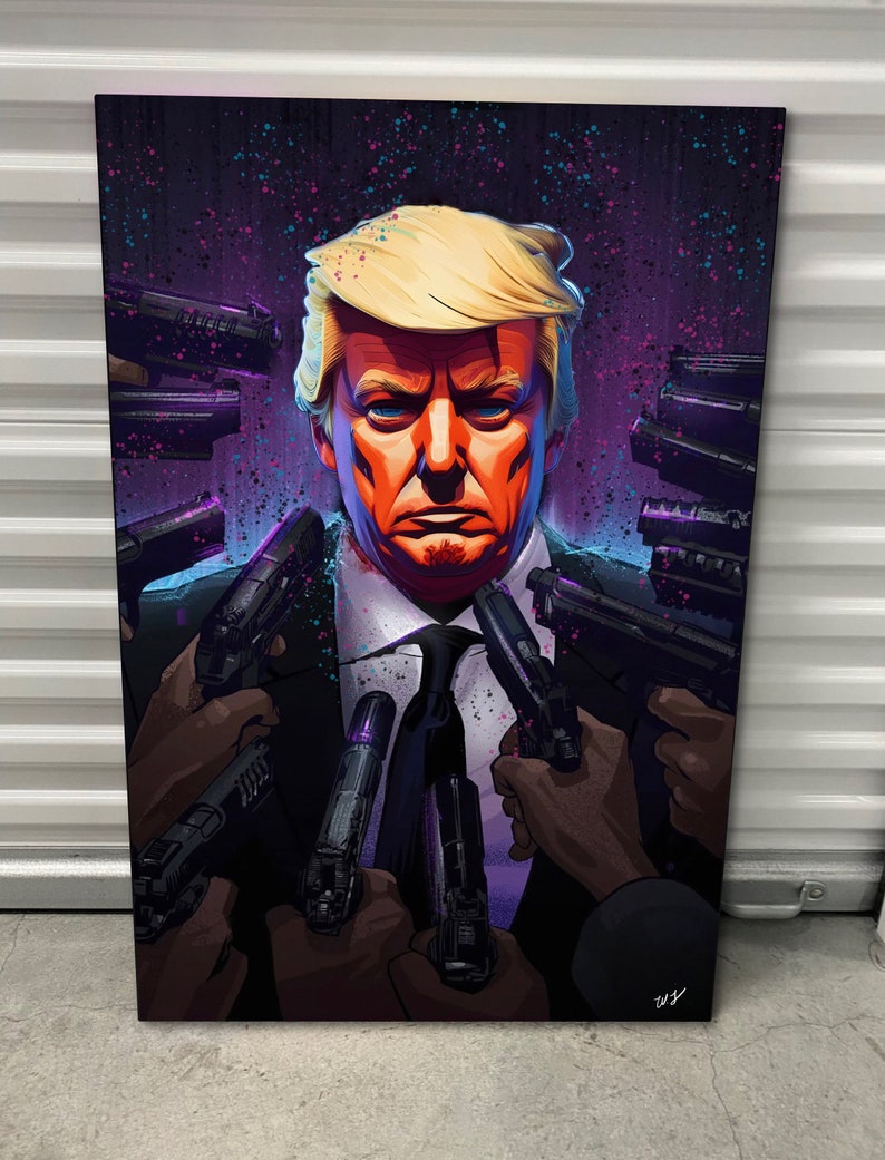 Donald Trump John Wick Maga 45th President USA Canvas Art Wall Decor - Etsy