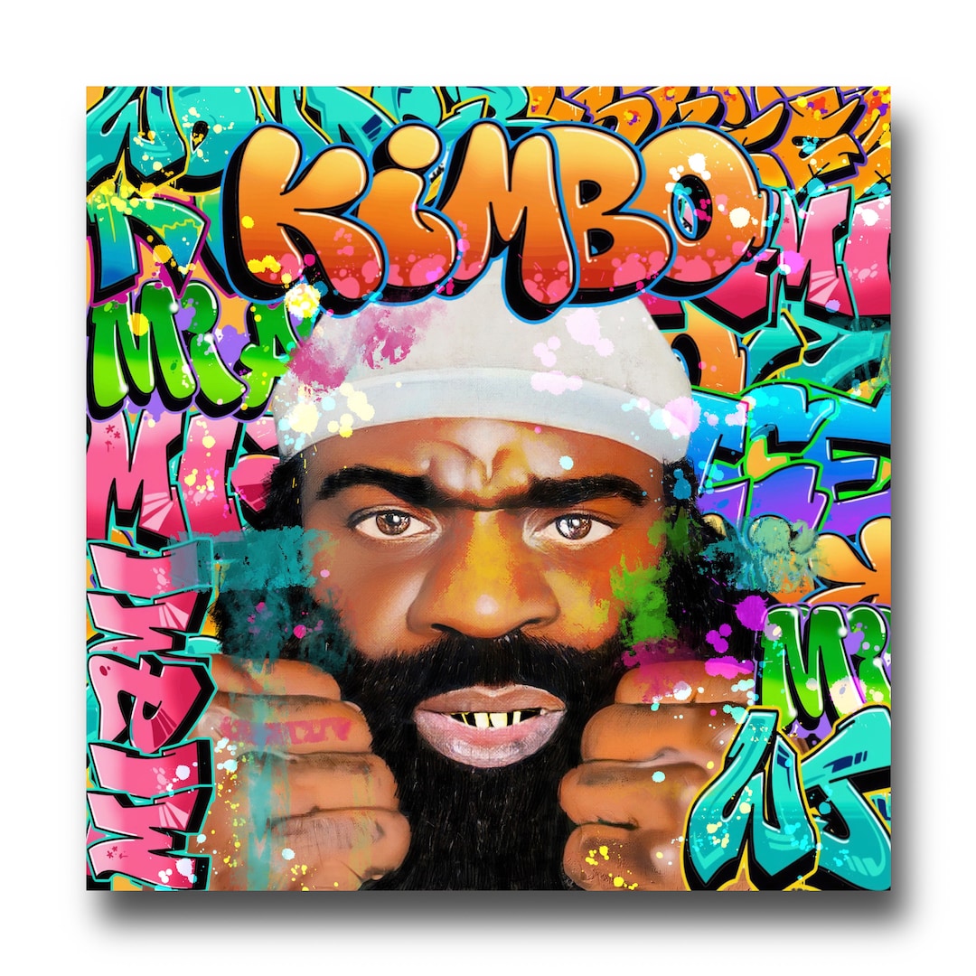 Kimbo Slice Miami Street Fighter Legend Graffiti Style Canvas Wall Art ...