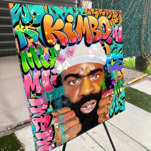 Kimbo Slice Miami Street Fighter Legend Graffiti Style Canvas Wall Art ...