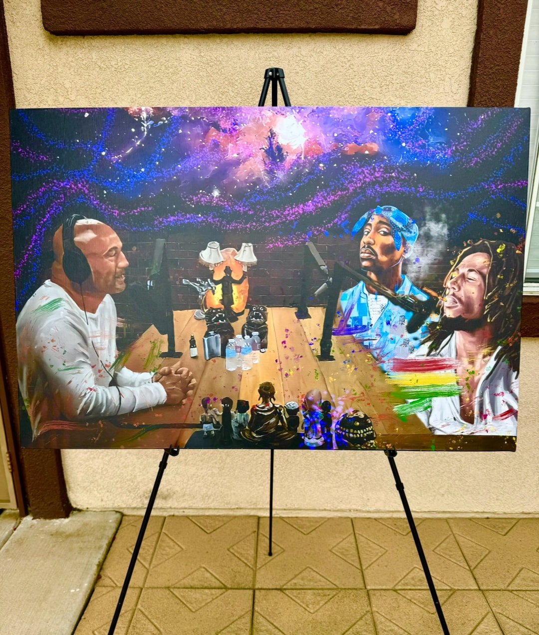 Joe Rogan Podcast Canvas Art Bob Marley Tupac Wall Art Wall Decor - Etsy