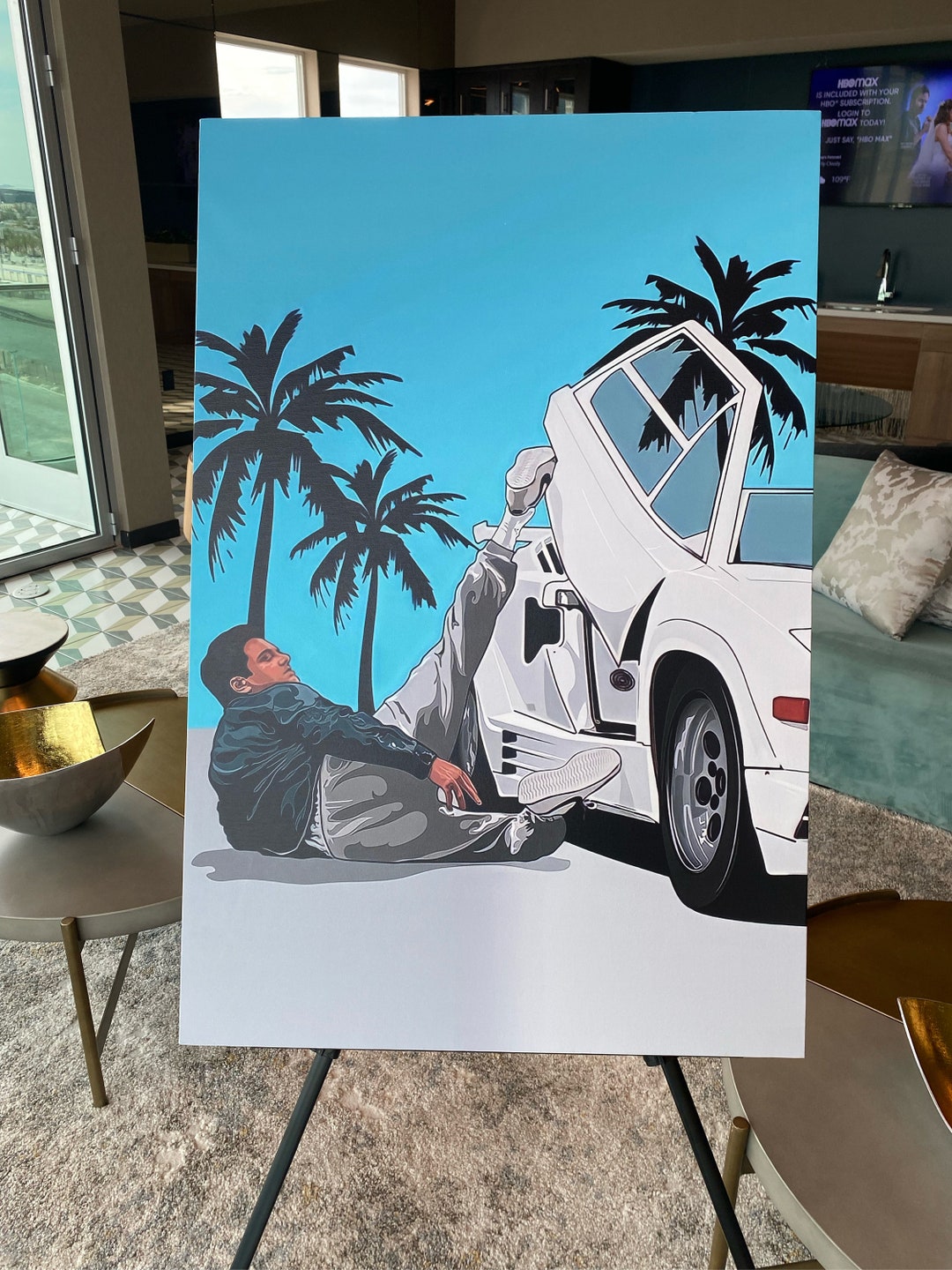 Wolf of Wall Street White Lambo Canvas Print - Etsy